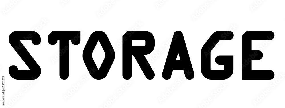 Digital png illustration of storage text on transparent background ...