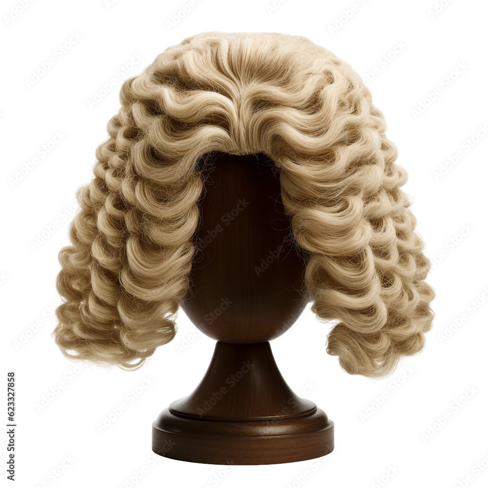 Barrister wig. transparent background Stock Illustration | Adobe Stock