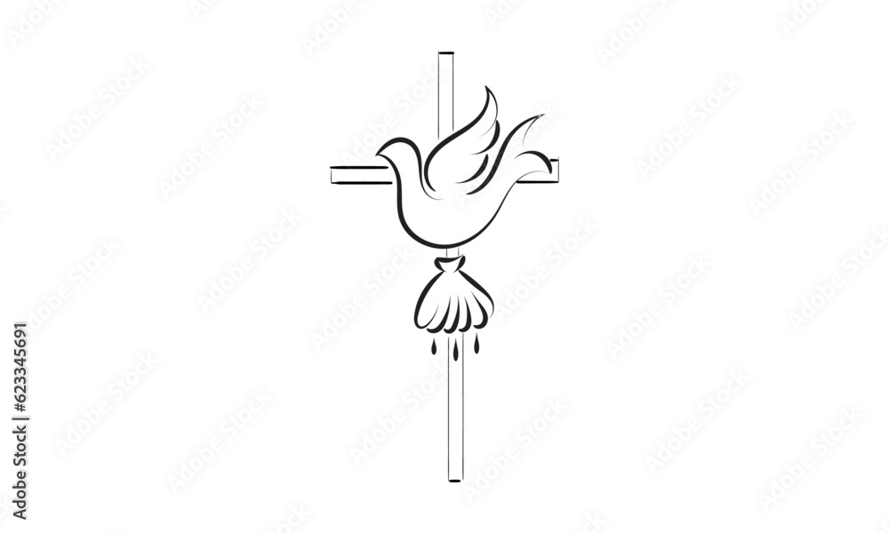 Catholic Baptism. Baptism symbol Sacraments of Catholic Church ...