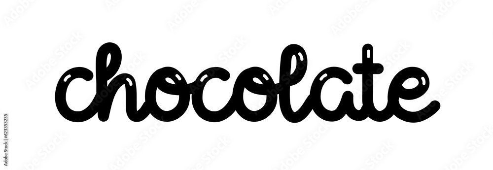 Chocolate. Vector font logo. Design word poster, flyer, banner, menu ...
