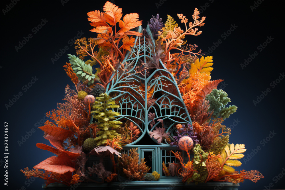 A CT scan image of the lungs, showcasing the bronchial tree in detail ...