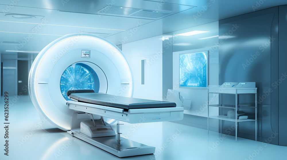 advanced mri or ct scan medical diagnosis machine at hospital lab as ...