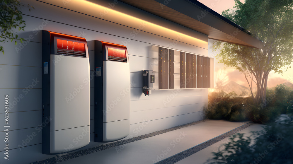 battery packs alternative electric energy storage system at home garage ...