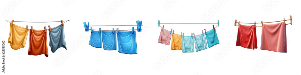 Washing Line clipart collection, vector, icons isolated on transparent ...