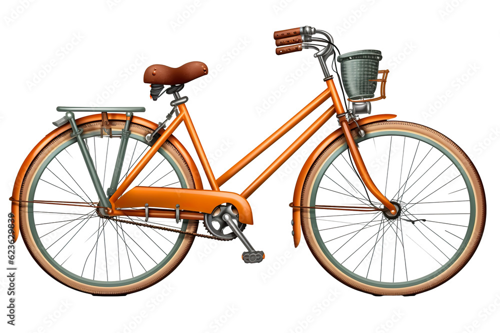 Dutch bicycle from different views. Png isolated on transparent ...