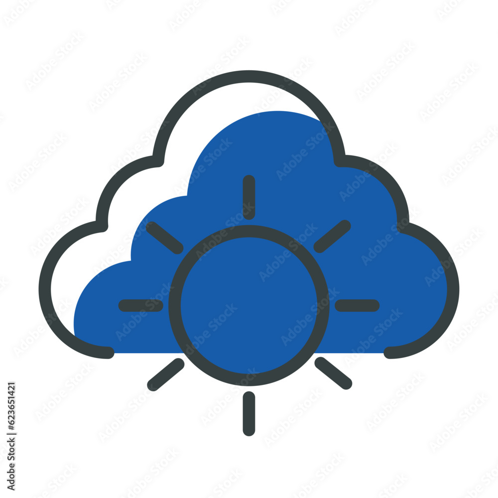 cloud computing themed icon design with several additional icons that ...