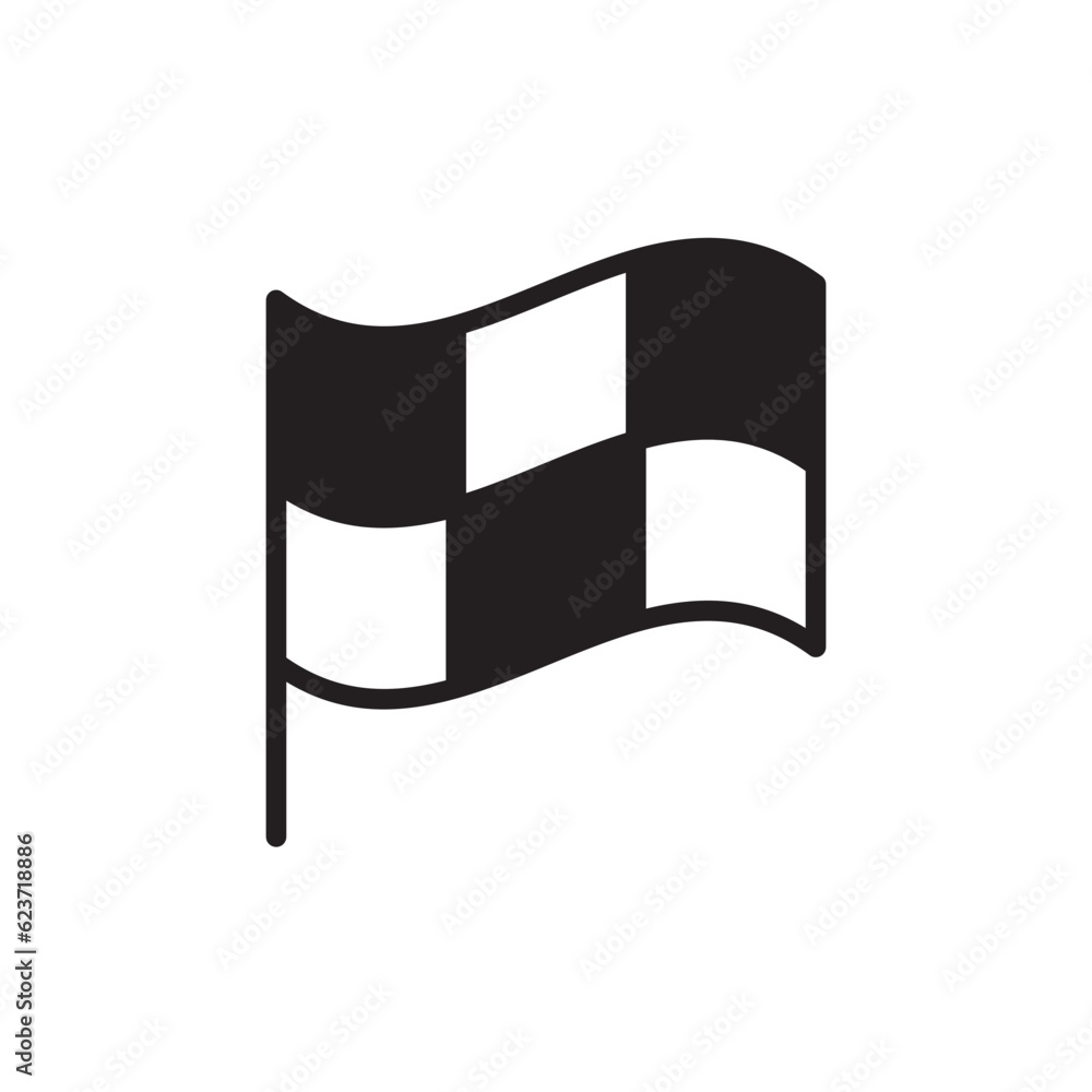 Race flag vector icon. Formula 1 flag flat sign design. Flag symbol ...