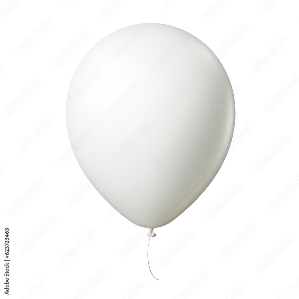 white balloon isolated on transparent background cutout Stock Photo ...