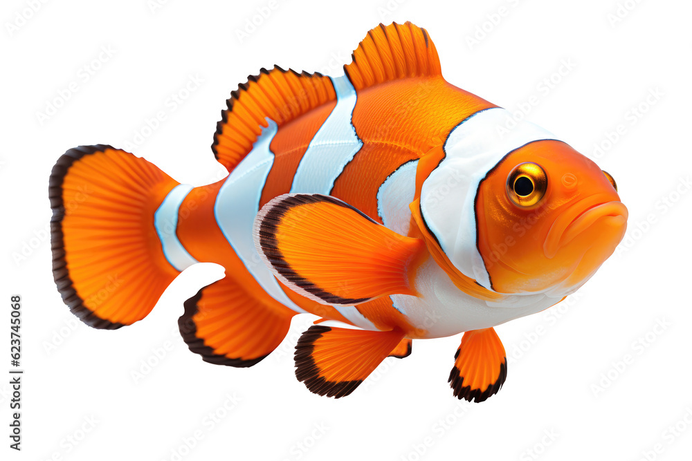 Clown fish isolated on transparent background. Generative Ai Stock ...