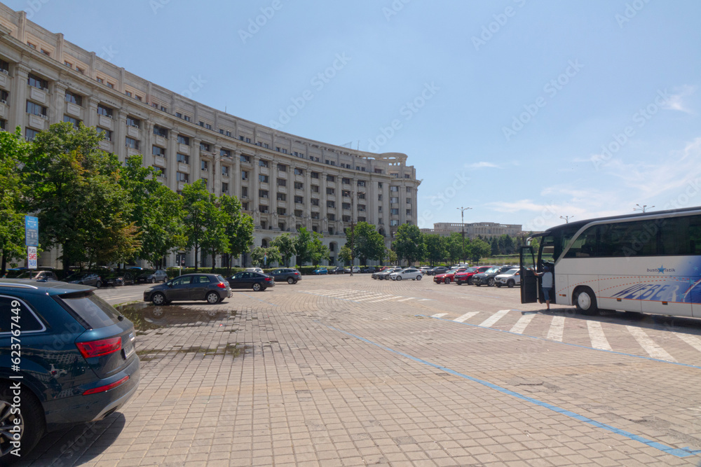 Bucharest, Romania June,14 2023. Constitution Square, Piata ...