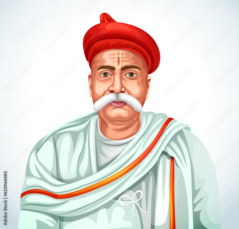 Freedom Fighter and National Hero of India Bal Gangadhar Tilaki. Stock ...
