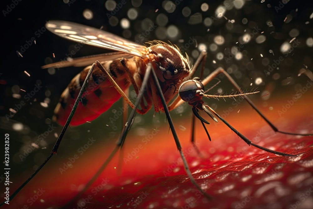Aedes mosquito that carries dengue fever, Zika virus is sucking blood ...