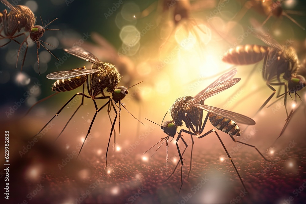 Aedes mosquito that carries dengue fever, Zika virus is sucking blood ...