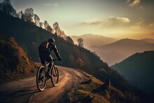 Mountain Bike Rider Sunset Free Stock Photo - Public Domain Pictures