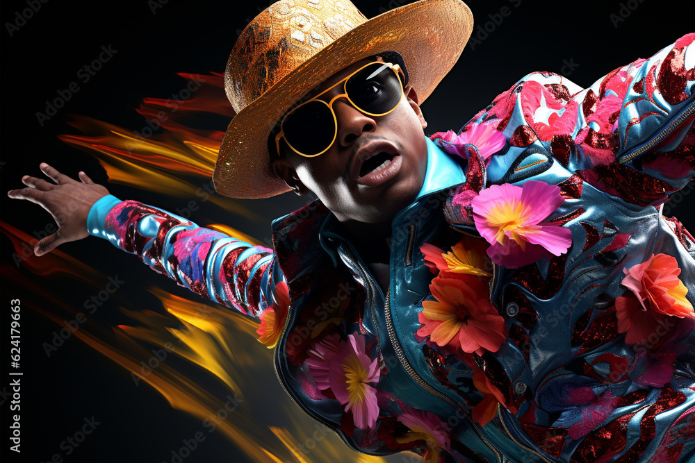 Latin party, reggaeton cumbia. Loud music, unusual outfits, crowds of ...