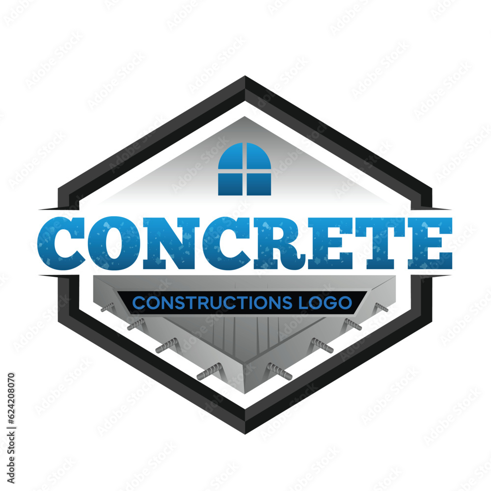 Slab concrete and construction logo design Stock Vector | Adobe Stock