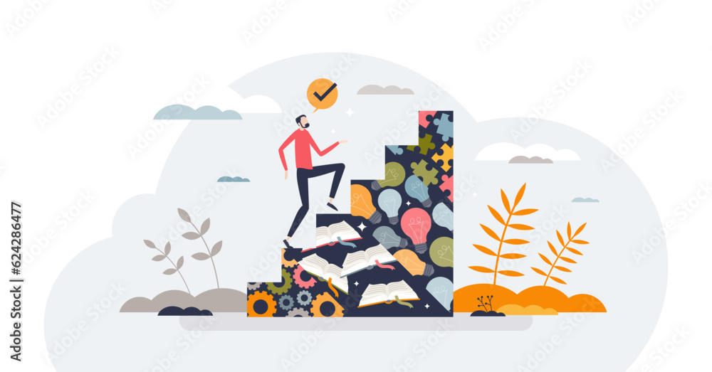 Reskilling and upskilling for personal skill development tiny person ...