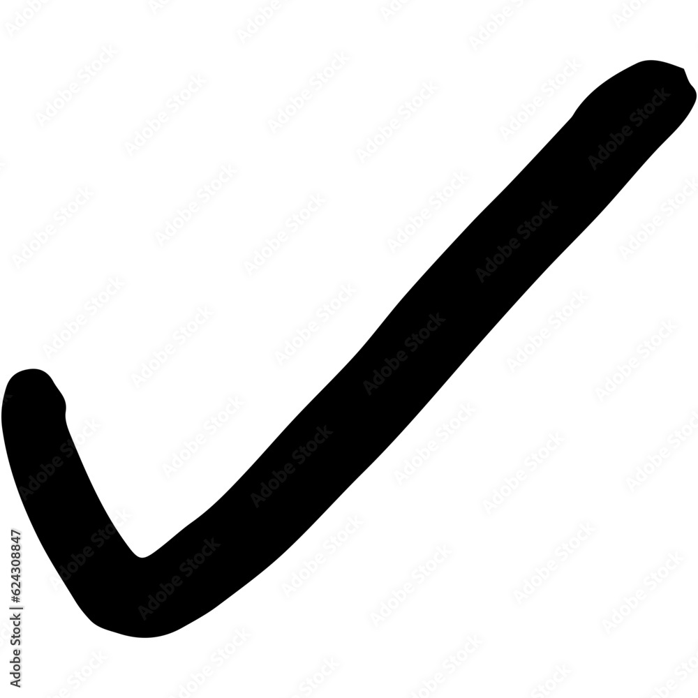 check mark icon. Black color check mark symbol. Stock Vector | Adobe Stock