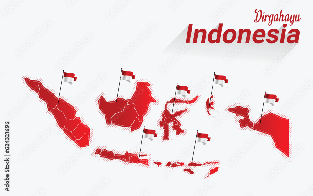 Indonesian Independence Day August 17th, Map of Indonesia, Post ...