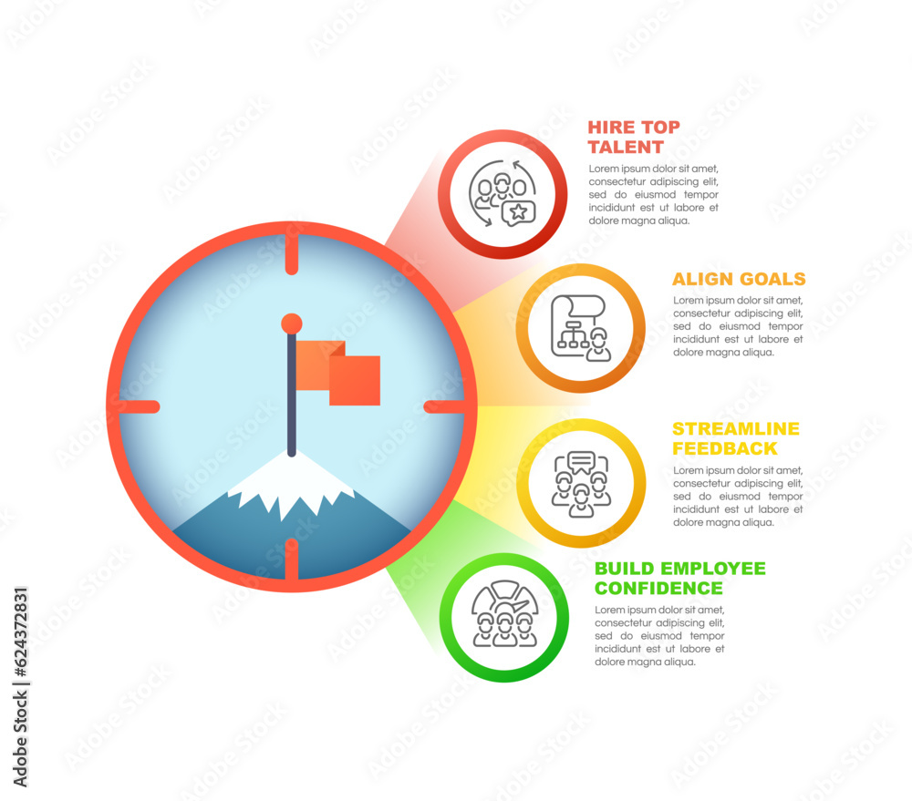 Operations management infographic chart design template. Human ...