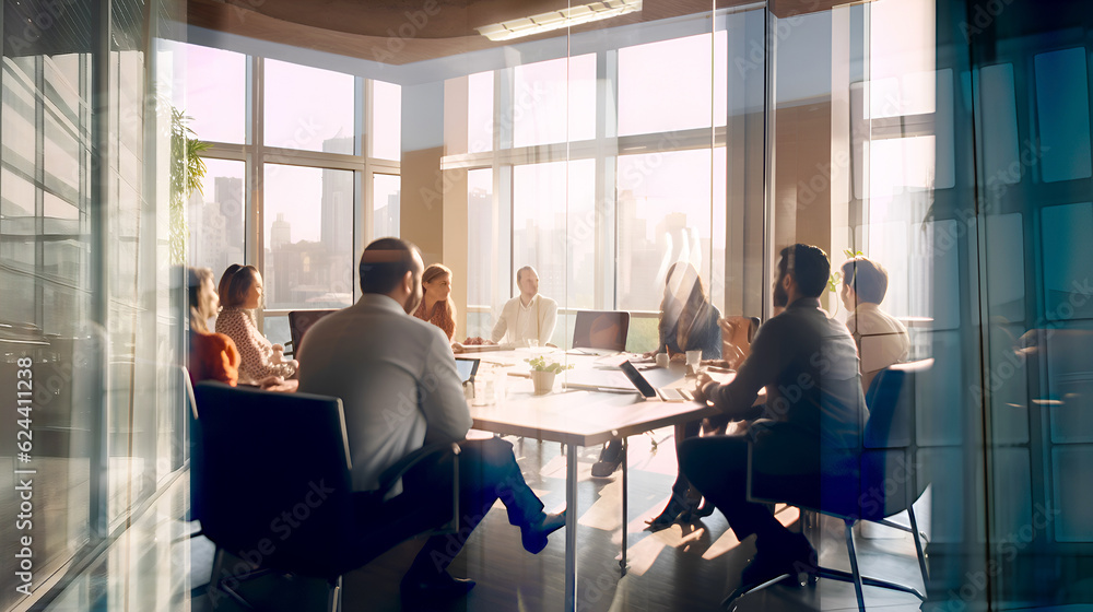 Business people having a meeting in office. Group of people ...