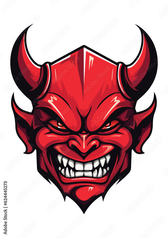 red devil vector artwork,exorcism,hell print,editable,ready to print,horror vector Stock Vector ...