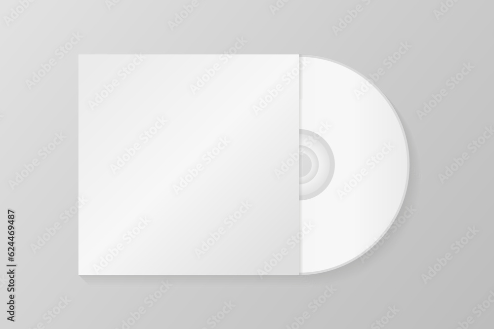 Stock-Vektorgrafik „Realistic vector CD with cover icon. Design ...