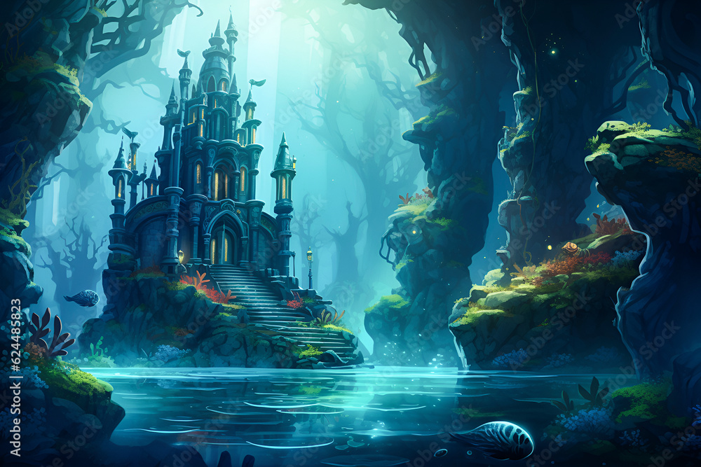 Generative AI, Mermaidcore aesthetics , underwater fairytale concept ...