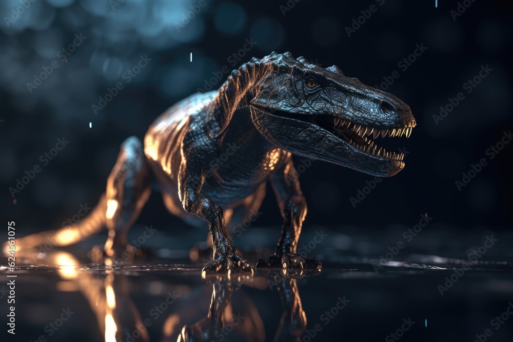 Dinosaurs. Extinct species of animals. Big strong toothy predators ...