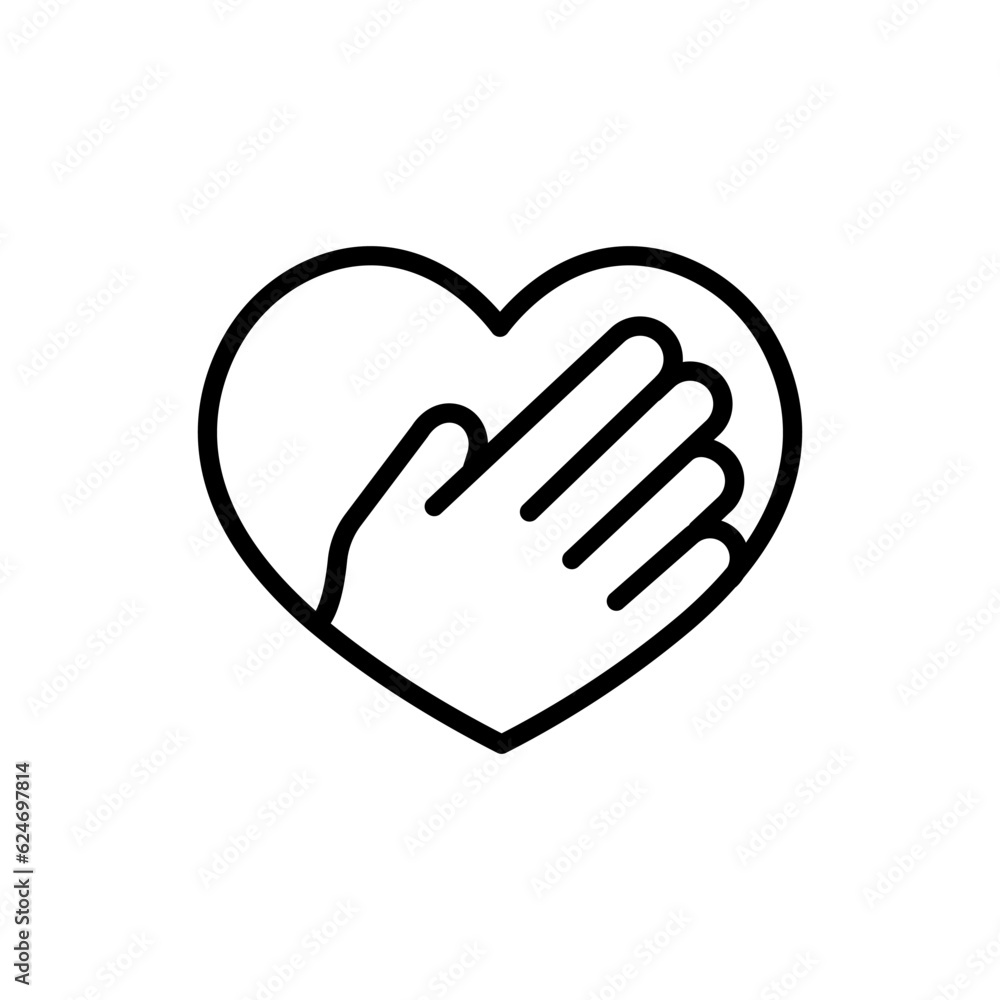 Hand on heart. A sincere oath of loyalty, allegiance and devotion ...