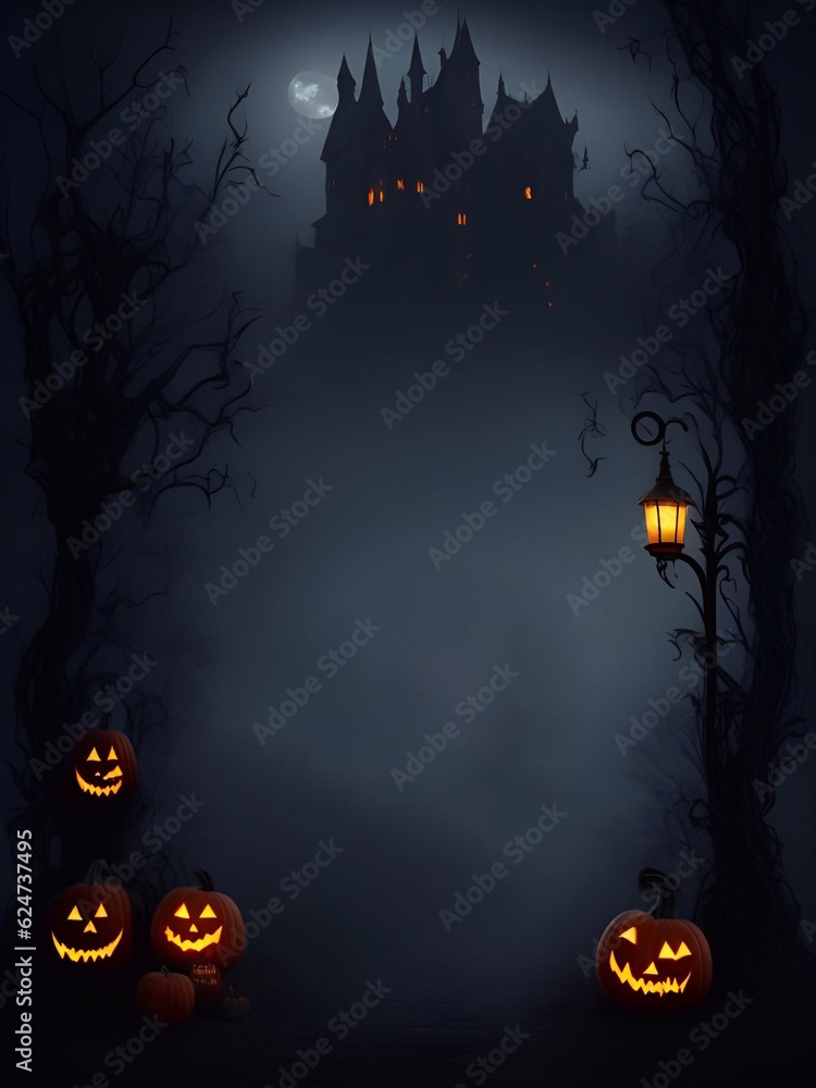 horror illustration scary background horror background ,ghost forest ...