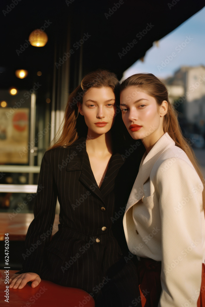 female friends/models/lgbtq + couple in magazine editorial fashion ...