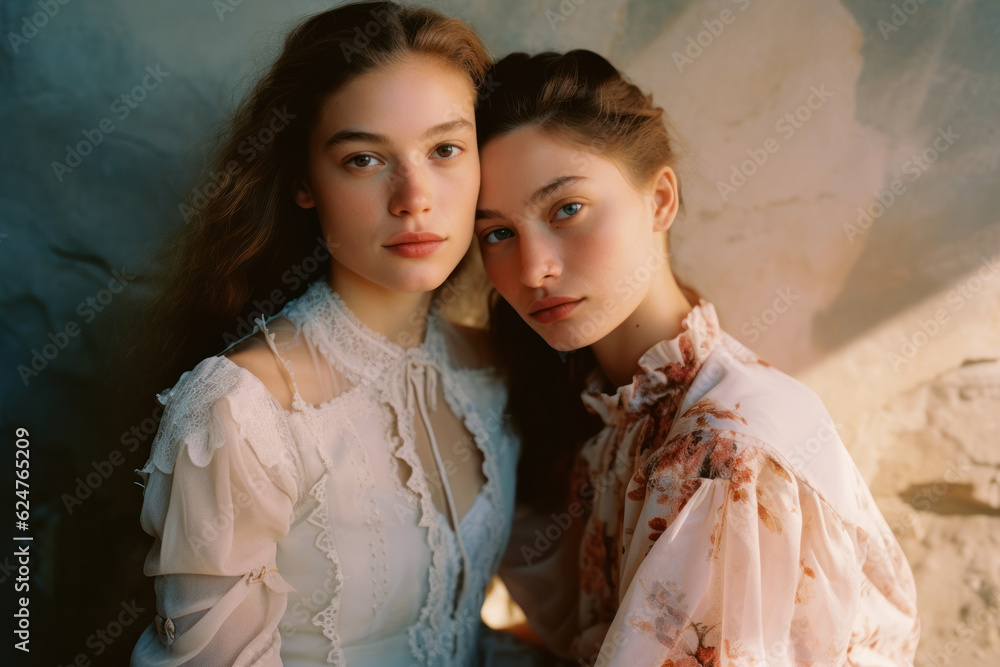 female friends/models/lgbtq + couple in magazine editorial fashion ...