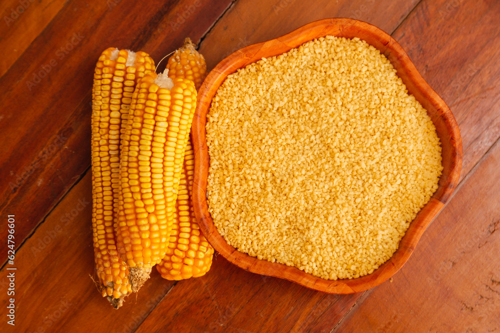 Photo Stock extruded, corn, puffs, puffcorn, corn flakes, corn grit ...