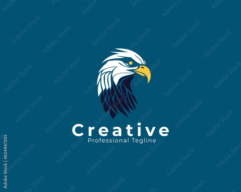 Vetor eagle logo, eagle head logo , falcon face logo vector eps file do ...