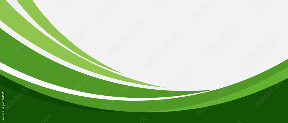 Abstract green curve banner background. Vector illustration Stock ...