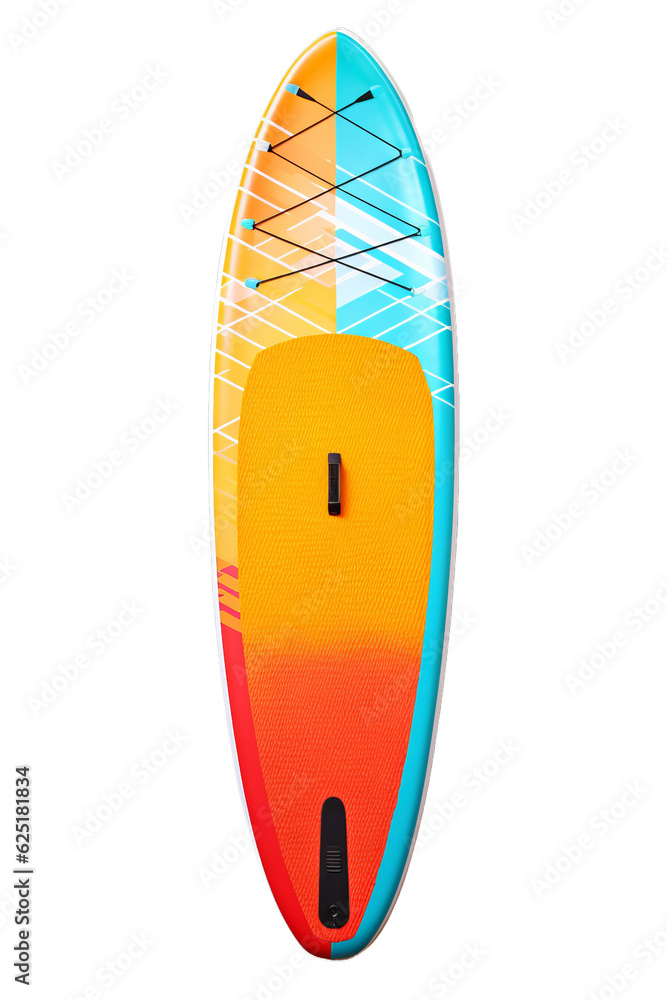Colorful paddle board isolated on transparent background (PNG) Stock ...