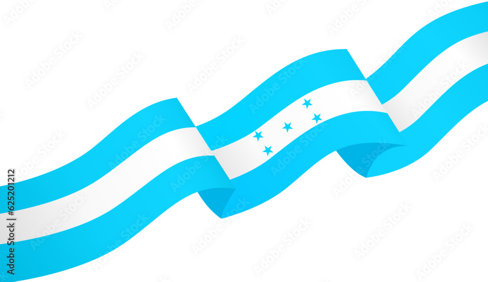 Honduras flag wave isolated on png or transparent background Stock ...