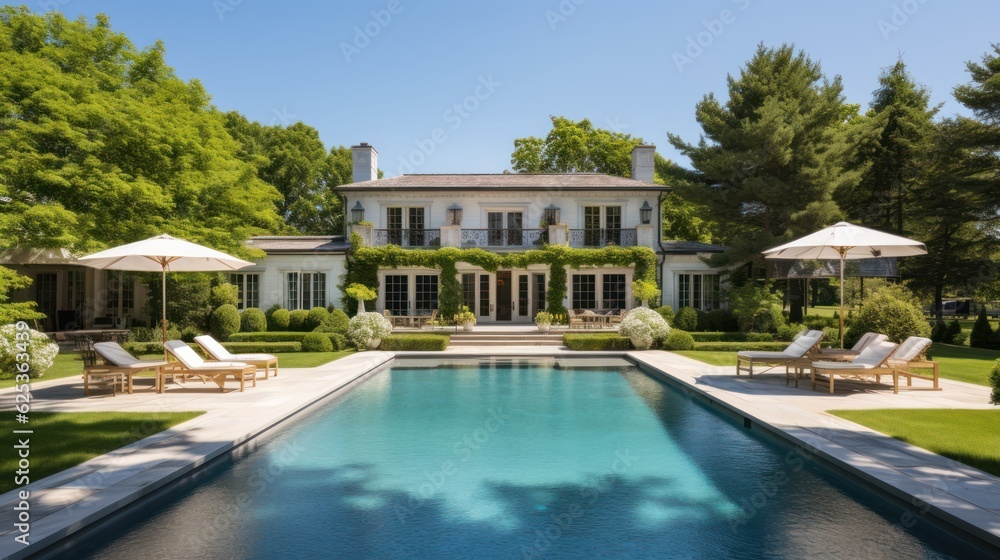 Mediterranean inspired villa with a sprawling garden and a private ...