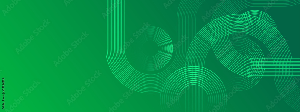 Banners with green wave background vector illustration Stock Vector ...