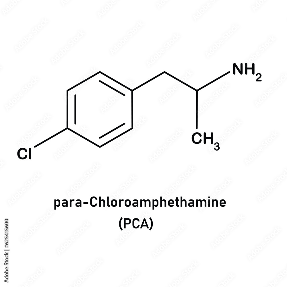 Vector de Stock Formula of chemical structure of Amphetamine .Vector EPS 10. | Adobe Stock