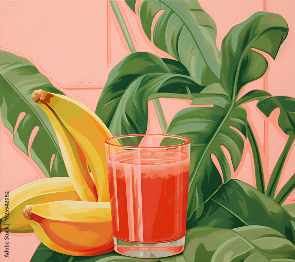 Ceramic tiles design with african pattern of tropic cocktail over ...