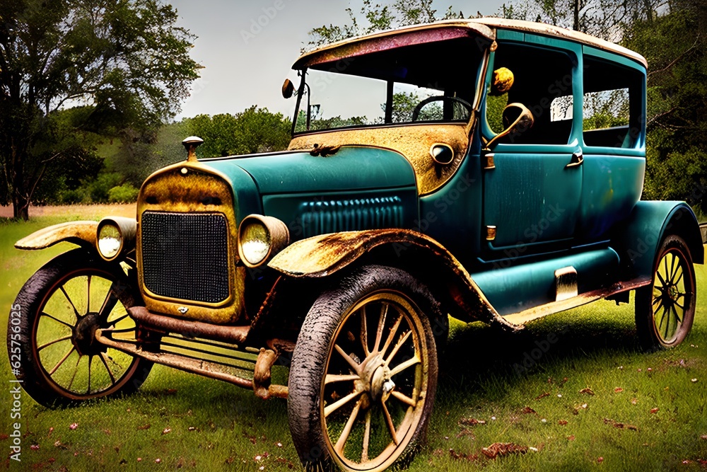 Embrace the captivating allure of a vintage, exotic car model, a ...