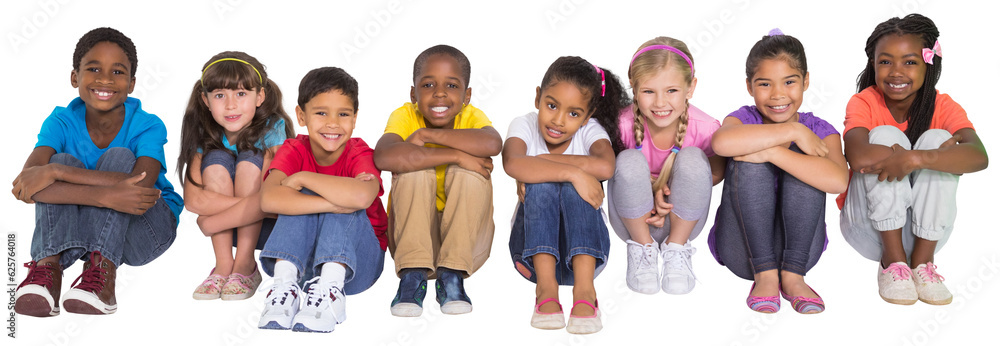 Digital png illustration of diverse children on transparent background ...