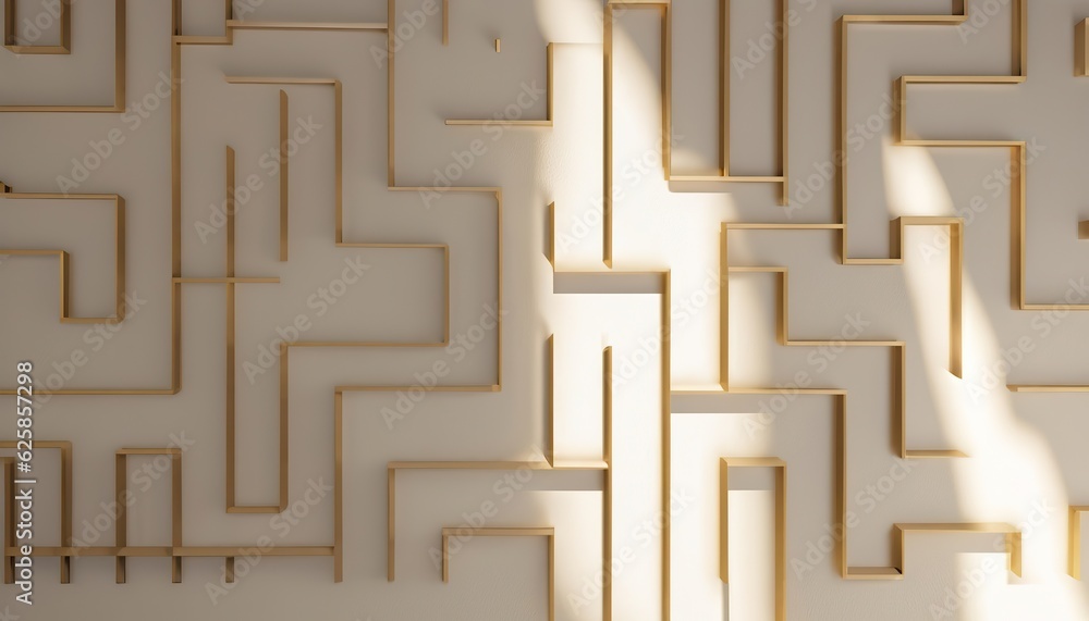 labyrinth in the labyrinth, silhouette in maze or labyrinth. Finding ...