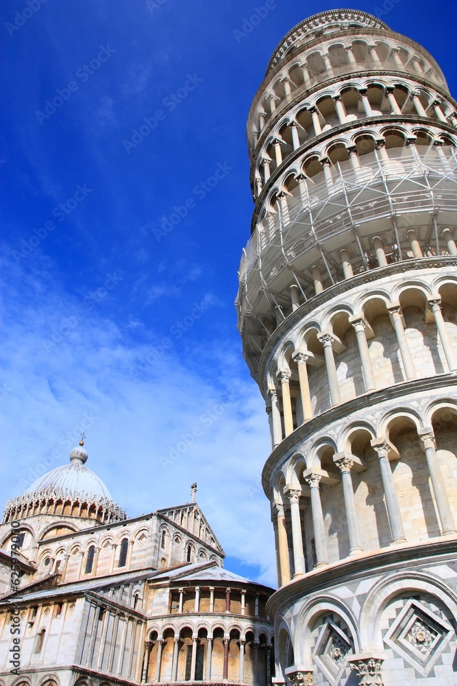 Monuments of Pisa, Italy. Old Town in Tuscany. Pisa Cathedral and ...