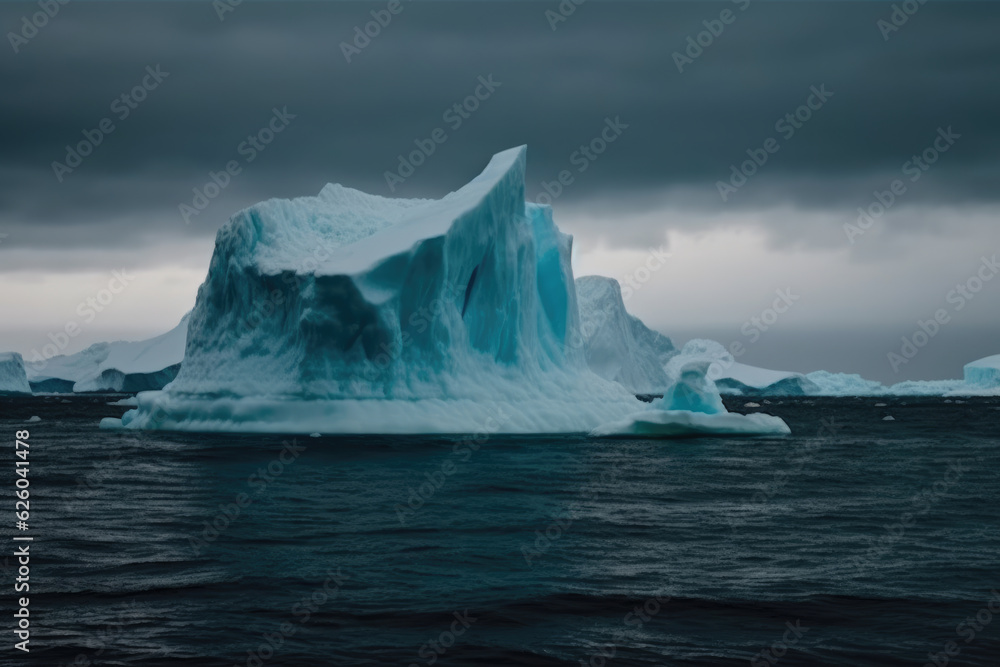 Greenland ice sheet. Climate Change. Iceberg afrom glacier in arctic ...