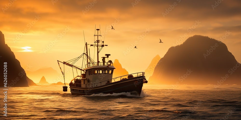 AI Generated. AI Generative. Nautical marine navy seascape sea ocean ...