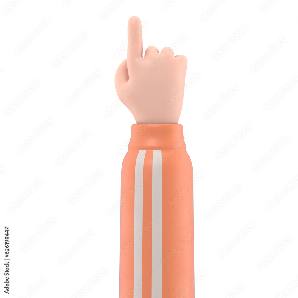Transparent Backgrounds Mock-up.Cartoon character hand pointing gesture ...