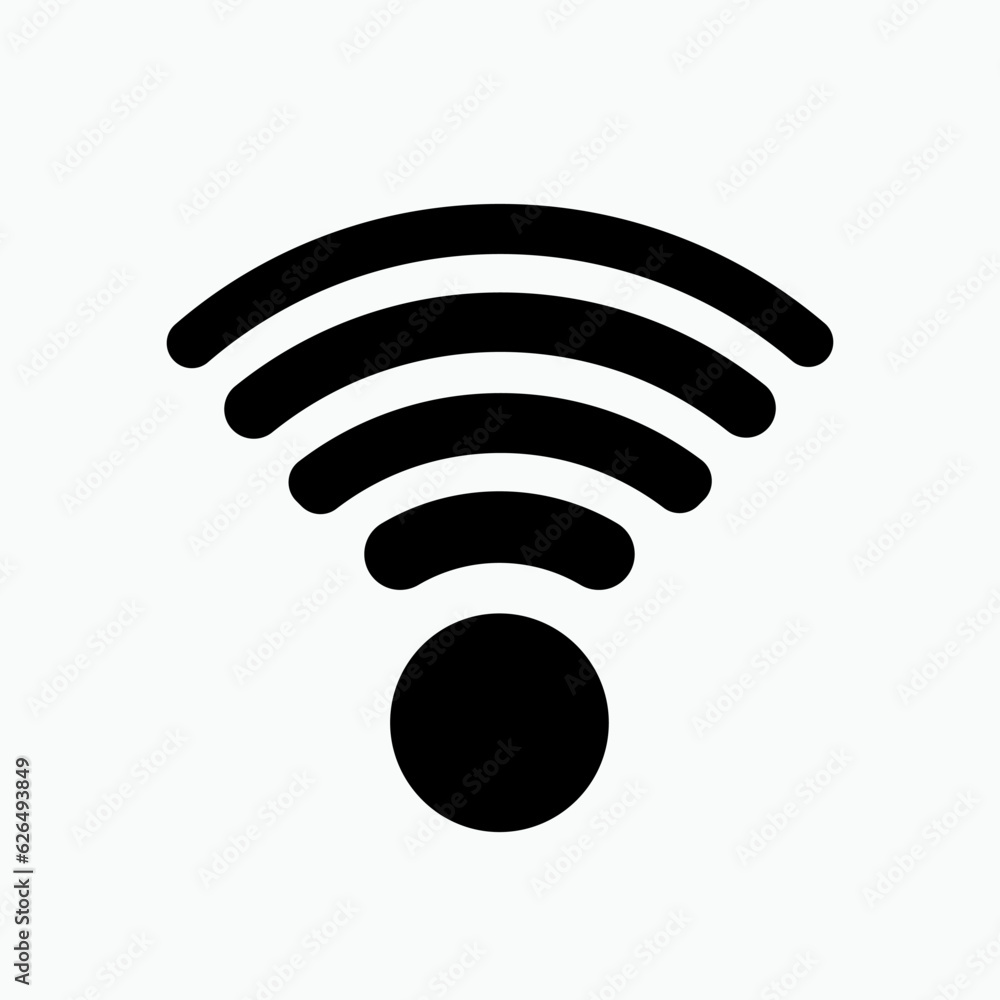 Wifi Icon. Internet Access Symbol. Presented in Glyph Style. Stock ...